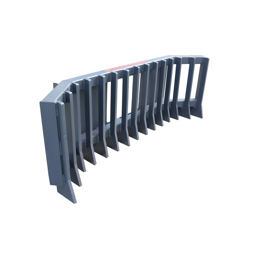 71" Push Stick Rake Skid Steer Quich Attach - LANDY Manufacturing