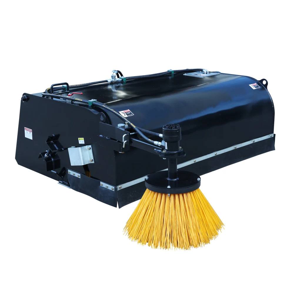 72" Skid Steer Pick up Box Broom Sweeper with Edge Brush - LANDY ...