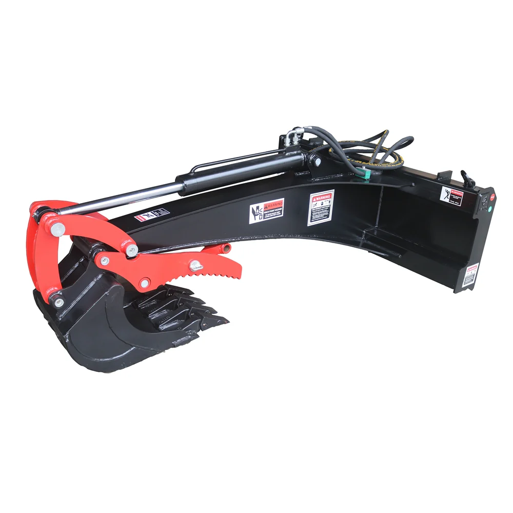 Skid Steer Backhoe Digger Bucket Attachment with 15" Bucket - LANDY ...